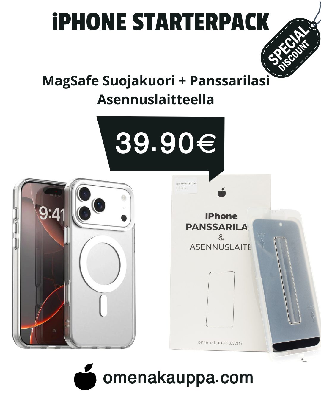 iPhone Starterpack (iPhone 16 Mallit) – Omenakauppa.com